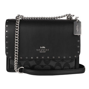 Coach | Bags | Coach Signature Rivets Shoulder Bag Black Black | Poshmark